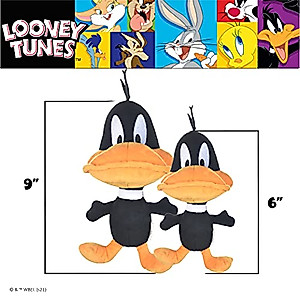 Looney Tunes Warner Bros Toys for Dogs | 6 Inch Daffy Duck Big Head Plush Dog Toy | Daffy Duck Plush Toys for All Dogs | Dog Chew Toy for Medium Dogs