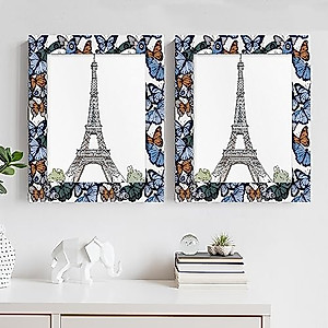 POFATO Butterflies Skull11x14 Picture Frame Wood Photo Frame for Tabletop Display Wall Mount Picture Frame Display 11 x 14 Inch Photo Wall Decor Home Gift Frames