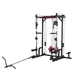 Power cage with LAT PullDown and Weight Storage Rack Optional Weight Bench, 1400 lb Capacity Power Rack for Home and Garage Gyms, Multiple Accessory Squat Racks for Full Body Workouts