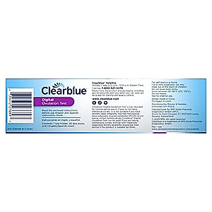 Clearblue Ovulation Predictor Kit, Featuring Ovulation Test with Digital Results, 20 Ovulation Tests