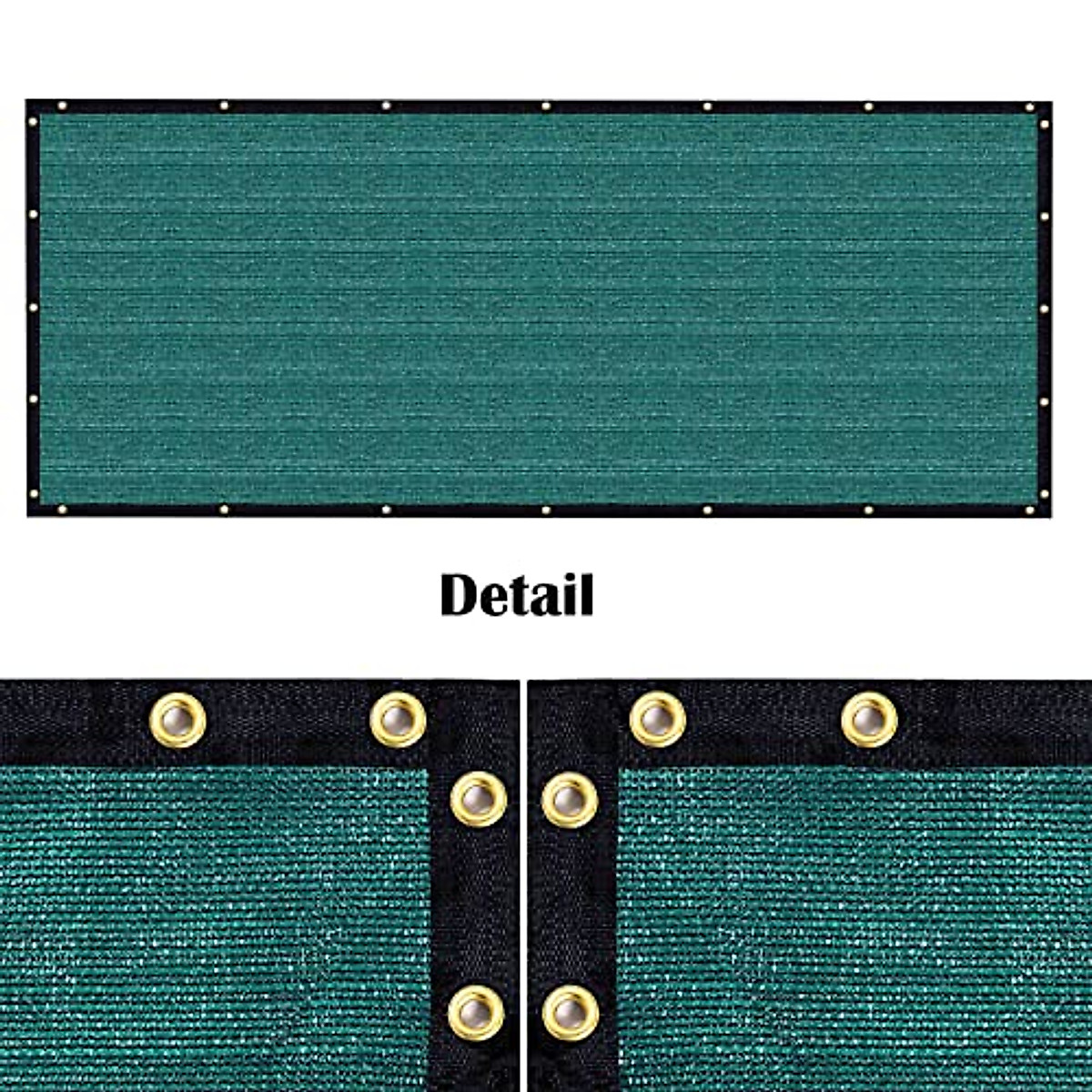 Tronssien Privacy Screen Fence 4 Ft x 50 Ft with Brass Buckle Heavy Duty Fencing Mesh Shade Net Cover for Wall Garden Yard Backyard (4 Ft X 50 Ft, Dark Green)