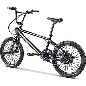 SWFT Electric BMX Bike- 35mi Operating Range, 20mph, 20” Performance Wheels, Front & Back Pegs, LCD-Display, Adult E Bike- Black