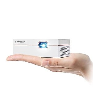 Amoowa Smart Mini Projector HD DLP Pocket Size 200 ANSI Movie WiFi Home&Outdoor Video Wireless Projector,Support iPhone Android Pico Projector