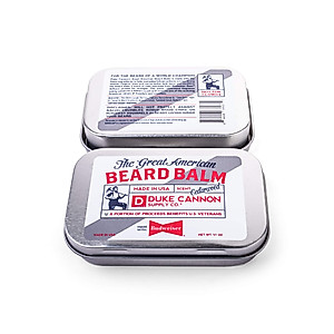 Duke Cannon Supply Co. Great American Beard Balm, Net Wt. 1.1oz - Made with Budweiser (Cedarwood Scent) / Paraben-Free, Dye-Free