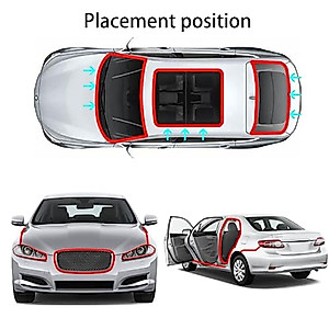 AUTOXBERT 4M/13Ft T-Shape Car Seal Strip Universal Rubber Weather Draft Seal Strip Car Windshield Edge Moulding Sealing Strip Soundproof Bumper Headlight Lip Gap for Fiat Jeep Nissan Honda