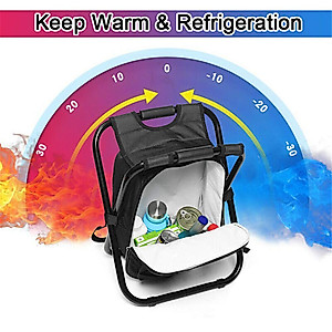 HTTMT - Folding Stool Insulated Cooler Bag Backpack Chair Beach Fishing Camping Hiking [Item Number: ET-Seat001]