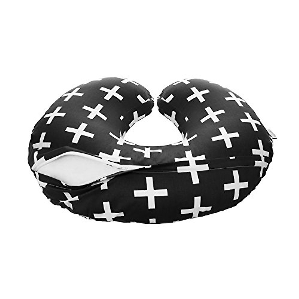 Mila Millie Premium Quality Nursing Pillow Cover Nordic Swiss White Cross Unisex Design Slipcover - 100% Cotton Hypoallergenic - Great for Breastfeeding Mothers - Fits Boppy Pillow