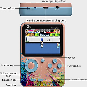 RFetomax Retro Handheld Game Console with 500 Classic FC Games,3.0-inch LCD Screen Portable Handheld Video Games for Kids and Adult, Support TV (G5-Green)