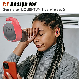 Luckvan 5 Pairs Sport Ear Cover for Sennheiser Momentum True Wireless 3 Ear Hook Anti-Slip Earbuds Cover for Sennheiser Earbuds Replacement Fit in Sennheiser Momentum 3 Case