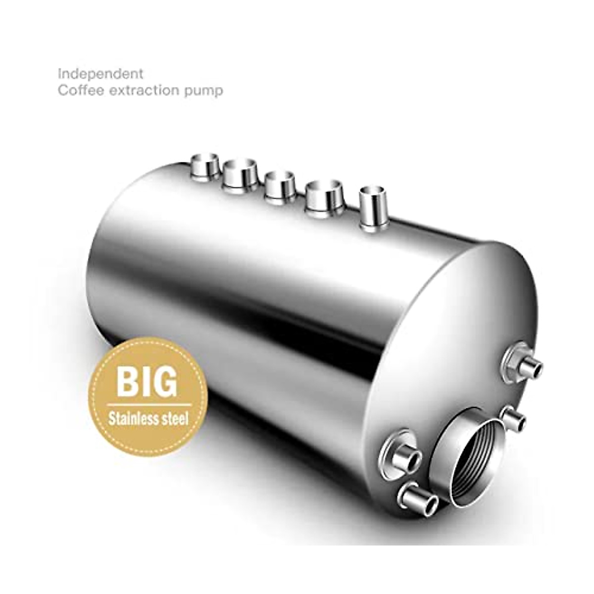 Commercial 2 Group Volumetric Espresso Machine, Stainless Steel Components, Super Heavy Duty! (Black)