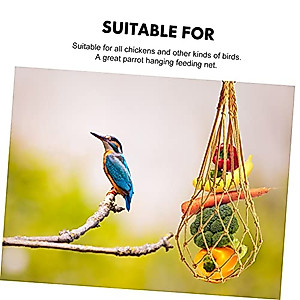 YARNOW Large Vegetable Duck Cabbage Supplies Holder Net Yellow Treating Chicken Bag Poultry Skewer S Parrot Hanging Foraging Cocks Birds Pet for Tool Feed Feeder Food Feeding Cotton
