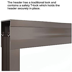 Basco Classic Sliding Shower Door, Fits 44-47 inch opening, Clear Glass, Silver Finish