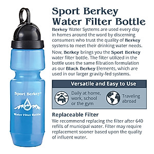 Go Berkey Kit (1 qt.) Water Filter with Black Berkey Primer and Sport Berkey Bottle (22 oz.)