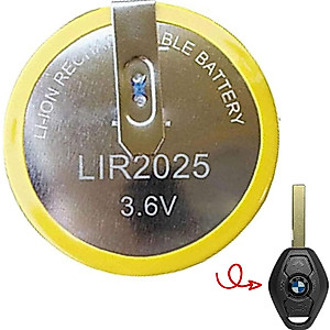 for 1996-2012 Remote KEY FOB LIR2025 (90 Degrees) Compatible with BMW and Mini Cooper Fob Shell Case Cover 3 5 7 Series, M3, M5, M6, Z3, Z4, Z8, E81 E46 E39 E63 E38 E83 E53 E36 E85 – W. INSTRUCTIONS