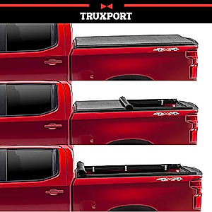 TruXedo TruXport Soft Roll Up Truck Bed Tonneau Cover | 244601 | Fits 1994 - 2001 Dodge Ram 1500, 1994-02 2500/3500 8' Bed (96") , Black
