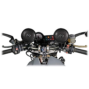 Rockville rocknride (2) RockNRide 3" Powered Bluetooth Metal Motorcycle Handlebar Speakers, Black