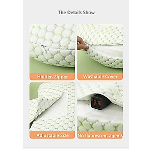 Pregnancy Pillows for Sleeping, Adjustable Pregnancy Body Pillow Prenatal and Postnatal Positioning, Support for Back, Legs, Belly, HIPS, Maternity Pillow with Removeable Cover