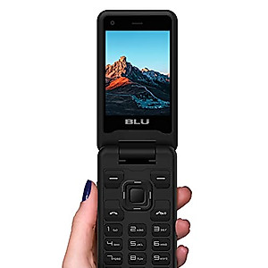 BLU Tank Flip |Unlocked | 4G LTE Flip Phone|2022 | 2.8” + 1.8” Display | Blue