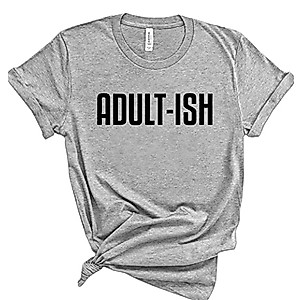 Adult-Ish T-Shirts Gift Ideas 18th Birthday Gifts for Girl and Boy Funny 18 Years Old T-Shirts Comfy Tees for Summer Funny 18th Age Shirt Funny Adult Shirts
