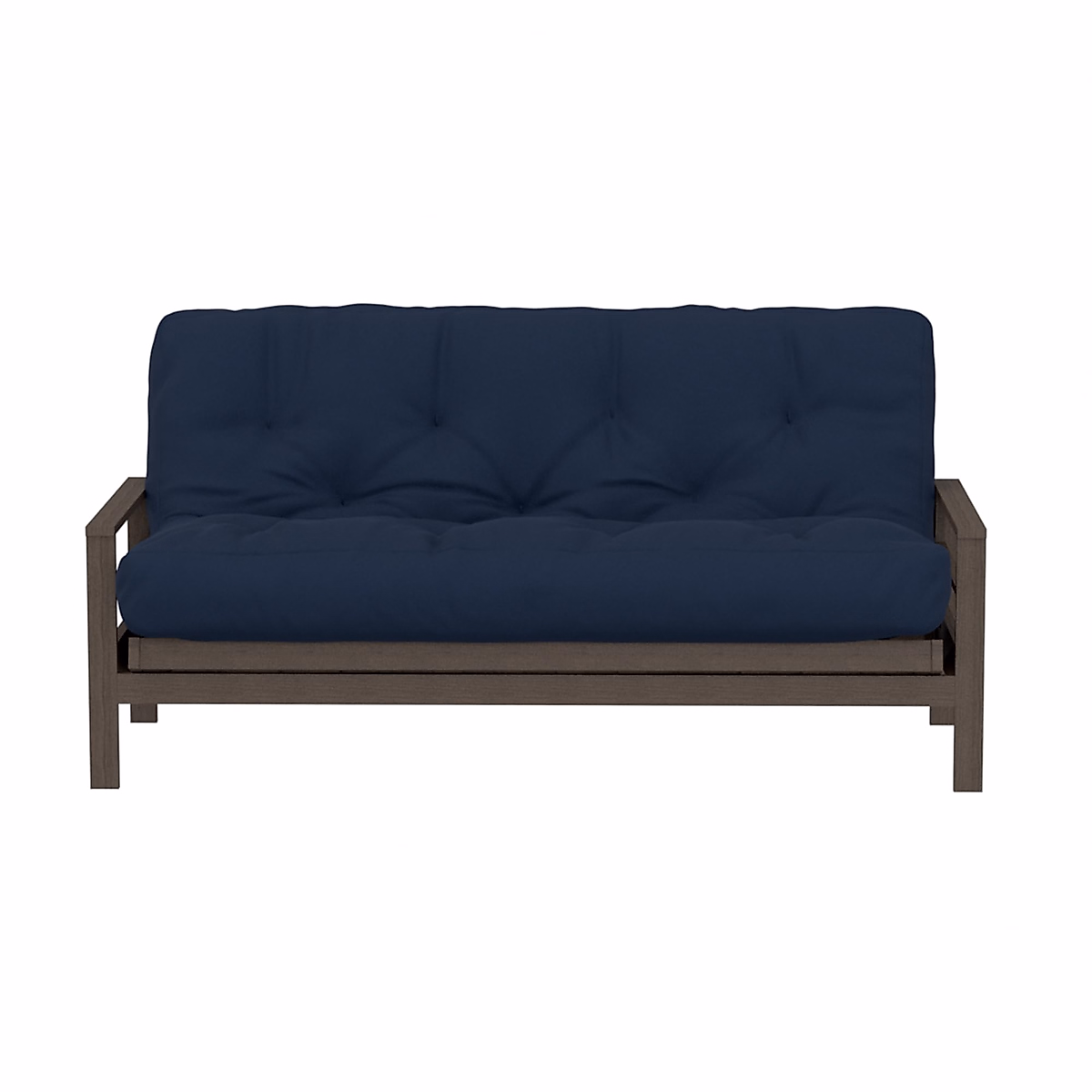 Royal Sleep Products by The Futon Factory 8 inch Foam Futon Mattress - Solid Navy Cover - Full Size - CertiPUR Certified Foams - Made in USA - (Frame not Included)
