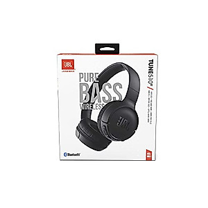 JBL Tune 510BT: Wireless On-Ear Headphones with Purebass Sound - Black (Renewed)
