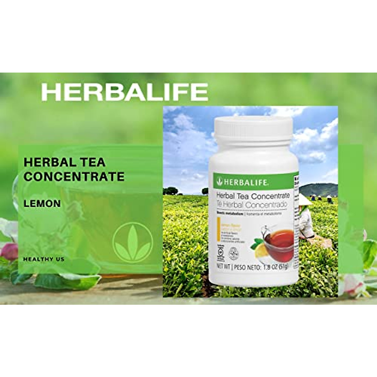 Herbalife TEAPACK Herbal Tea Concentrate: Lemon Flavor 30 Packets (1.7g), Boosts Metabolism, On The Go, Natural Flavor, No Artificial Sweeteners, Gluten-Free