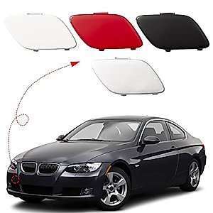 Front Bumper Tow Hook Cover Towing Eye Cap Fit for BMW E92 Coupe E93 Convertible 3-Series 328i 335i 2007 2008 2009 2010 51117187956 (White, Right Passenger Side)