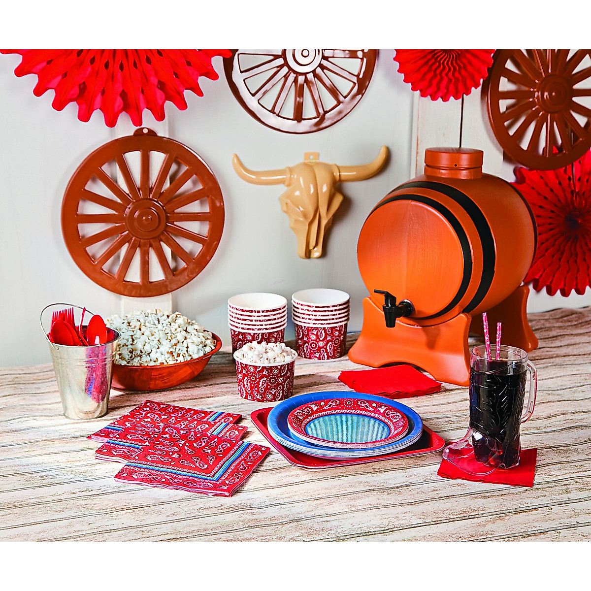 Fun Express Cowboy Boot Mugs - Bulk set of 12 Mugs, each holds 17 oz - Western Rodeo Party Supplies and Nashville Decorations