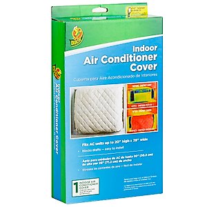Duck Brand Indoor Air Conditioner Cover, White, 20 x 28 Inches, 284430