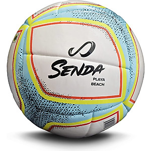 Senda Playa Beach Soccer Ball, Fair Trade Certified, White/Blue, Size 4 (Ages 8-12)