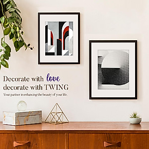 TWING 11x14 Picture Frames Set of 6, Gallery Wall Frame Set Display Photo 8 x 10 with Mat or 11 x 14without Mat Black Composite Wood Wall Mounting, Ideal Valentine Gifts for Him/Her