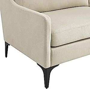 Modway Corland Modern Style Upholstered Fabric and Metal Sofa in Beige
