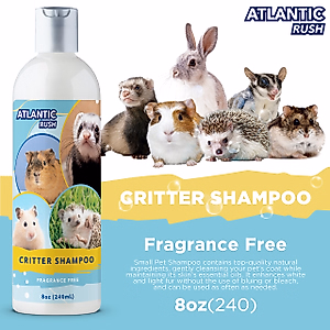 Critter Shampoo for Small Pets - 8oz Small Animal Fragrance Free Shampoo - Pet Shampoo for Small Critters Including Ferrets, Guinea Pigs, Rabbits, Hedgehogs, Hamsters & Sugar Gliders