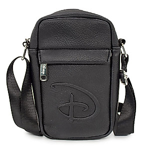 Disney Bag, Cross Body, Signature D Logo Embossed Black, Vegan Leather