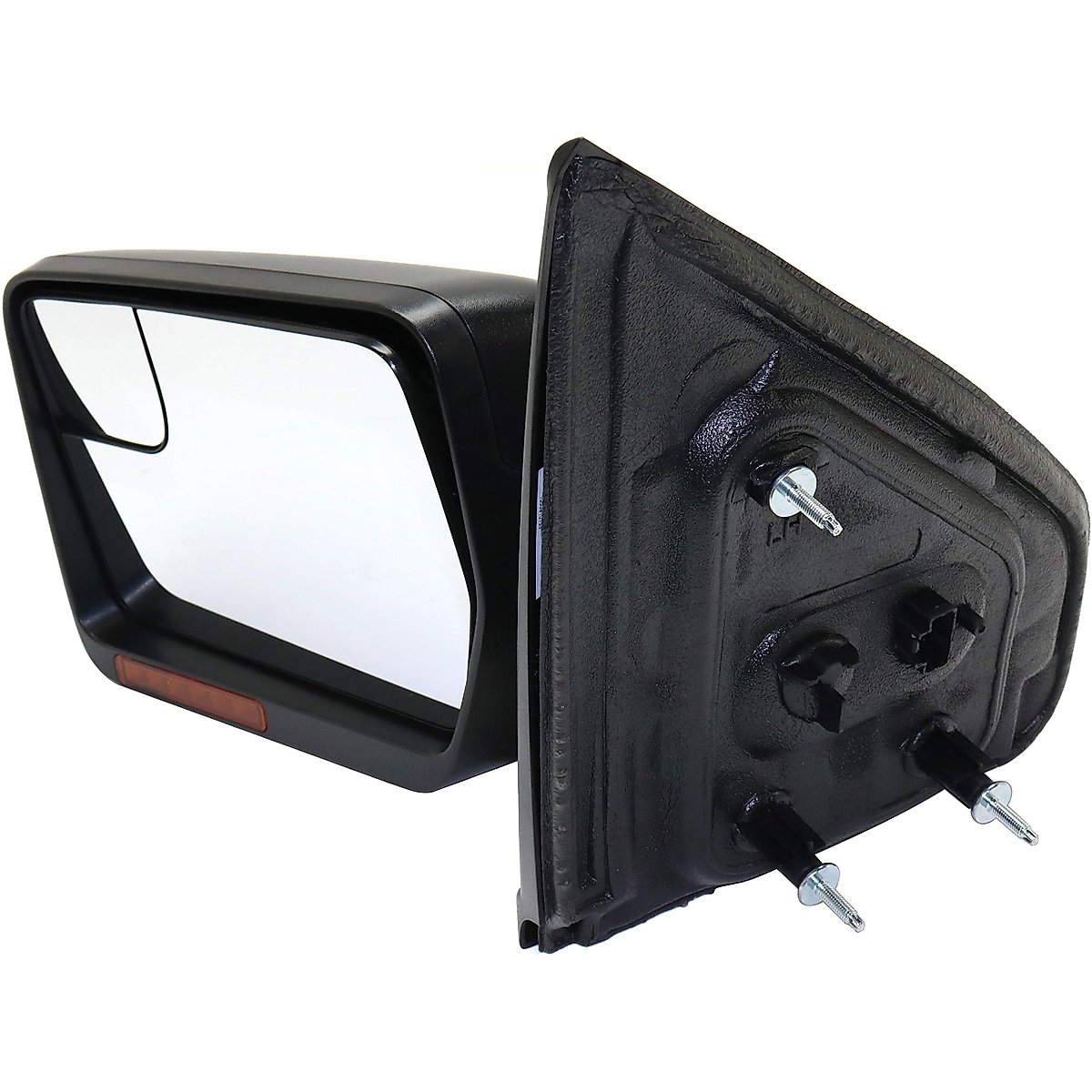 Kool Vue Driver Side Power Heated Mirror for Ford F-150 2011-2014 Manual Fold With Signal Light & Spotter Glass; Without Memory & Puddle Lamp Textured