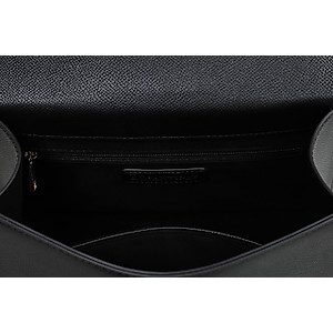 Layla Women’s Top-Handle Handbags – Luxury Crossbody Purse Shoulder Bag for Women – Leather Handbag, Detachable Strap(Black)