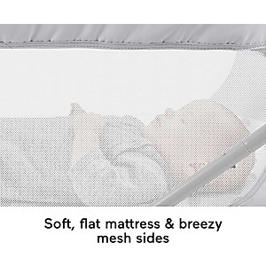 Fisher-Price Baby Crib Soothing View Bassinet Portable Cradle with Mesh Sides and Slim Fold for Travel, Climbing Leaves
