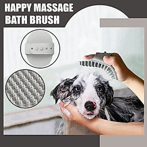 5PCS Grooming Kit for Dog,Puppy- Deshedding & Slicker Brush for Short-Haired Pets, Flea Comb and Grooming Comb Set Grey