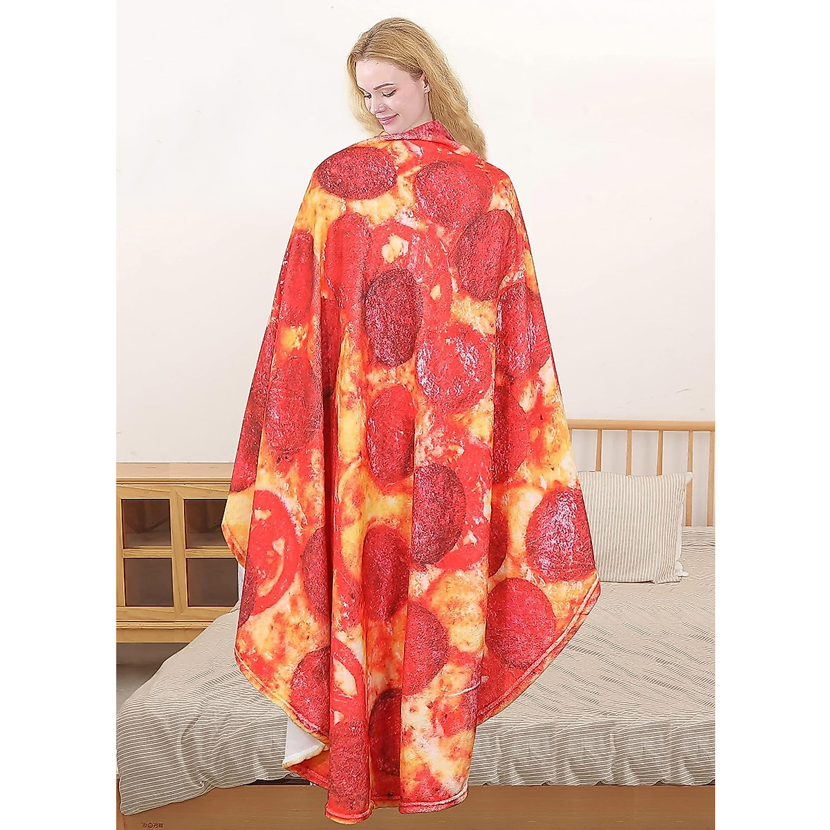 BENEDICT Pizza Blanket for Baby 36 inch Novelty Food Pizza Blanket Soft and Funny Flannel Blanket Suitable for Baby Gifts for Baby Shower Boy Girl