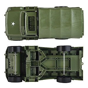 Tim Mee Military Cargo Truck for Action Figures - 14in Olive Green - Made in USA
