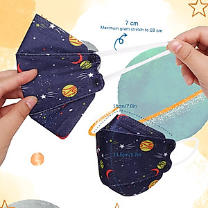 SOOQOO KF94 Mask,60 Pack Disposable Printed Face Mask,Individually Wrapped (Kid)