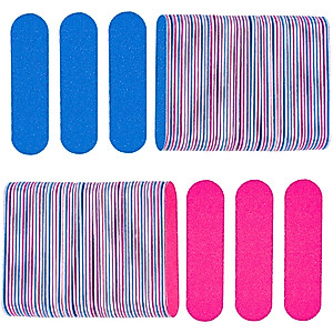 KISEER Mini Nail Files Bulk, 100 Pcs Disposable Double Sided Emery Boards Travel Size for Men, Women, Kids (2 Inch)