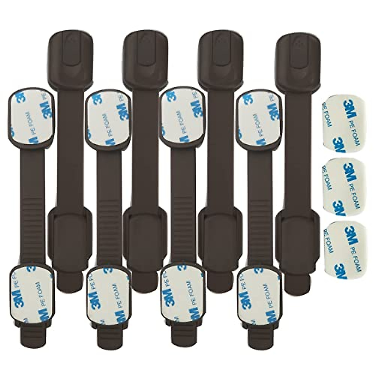 Child Safety Cabinet Locks for Baby Proof,Child Proof Safety Locks for Cabinets,Drawers,Cupboard,Oven,Fridge(Brown Cabinet Locks-8Packs)