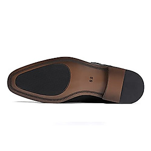 Bruno Marc Men's Dress Loafer Shoes Monk Strap Slip On Loafers Black Size 11 M US Hutchingson_2