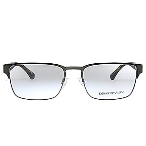 Emporio Armani EA 1027 3003 Matte Gunmetal Metal Square Eyeglasses 55mm