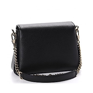 Gucci Interlocking G Black Leather Chain Shoulder Bag 510302