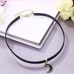 Yonhon Black Moon Choker Necklace for Women