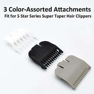 3 Pieces Professional Hair Clipper Attachment Combs Cutting Guides Guards #3170-400, 1/8", 1/16", 3/16" Compatible with Most Wahl Standard Full Sized 5 Star Series Magic Clip Senior Hair Clippers
