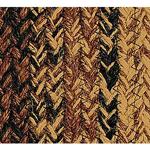 IHF Home Decor | Cappuccino Premium Braided Collection | Primitive, Rustic, Farmhouse Style | Jute/Cotton | 30 Days Risk Free | Accent Rug/Door Mat | 20"x30" Oval