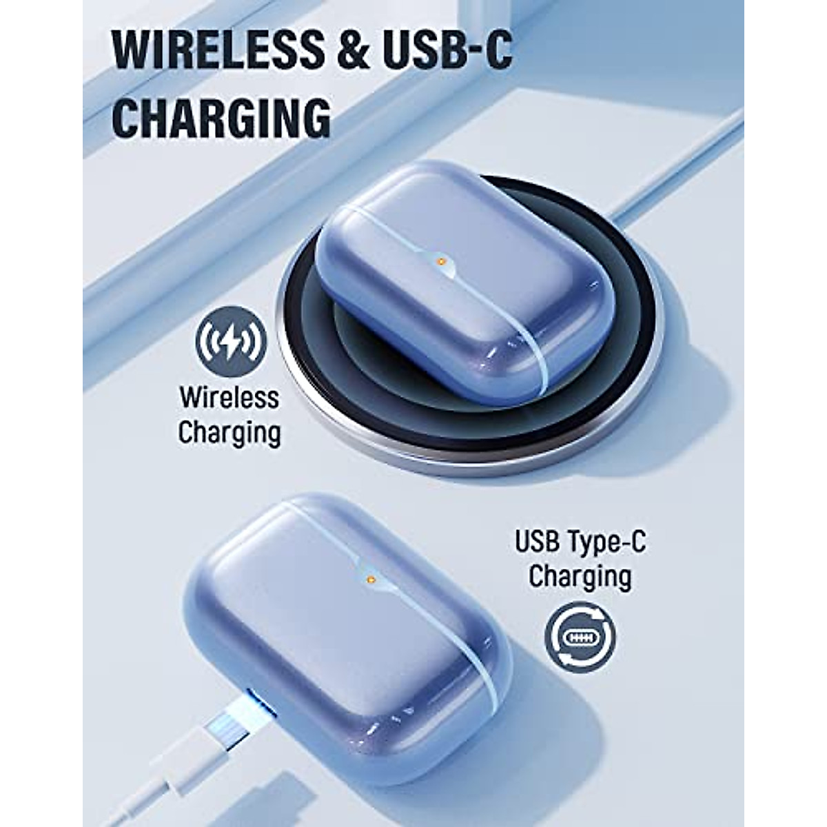 ORYTO Wireless Earbuds 35Hrs Playtime TWS Bluetooth 5.0 Headphones Hi-Fi Stereo Sound in-Ear Earphones Touch Control Headset with Charging Case & Built-in Mic for Call & Music